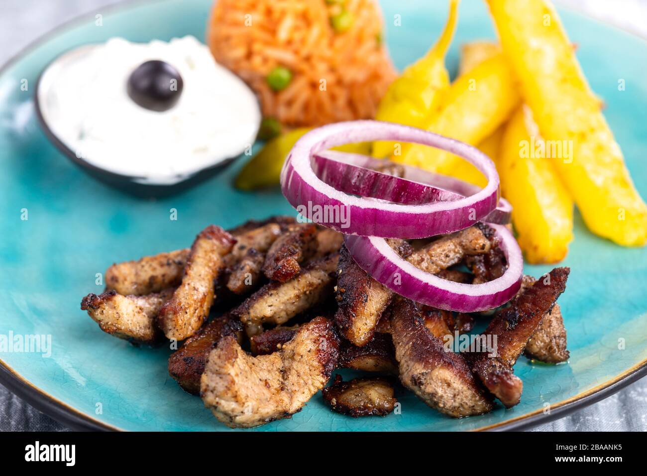 Gyros plate hi-res stock photography and images - Alamy