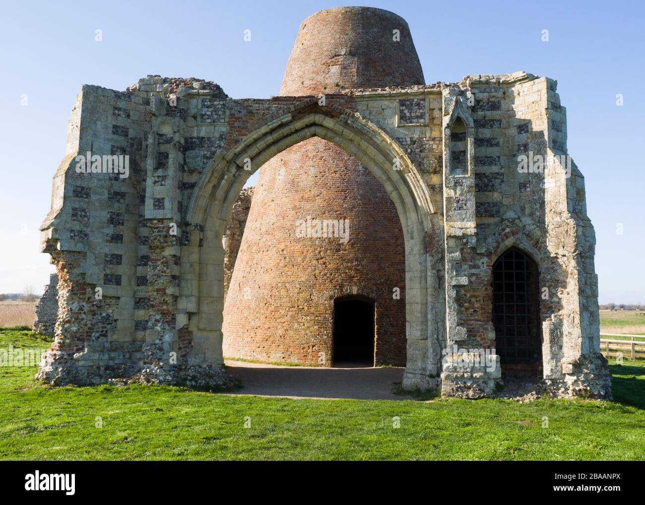 Remains of a windmill built into the remains of the Gatehouse at St ...