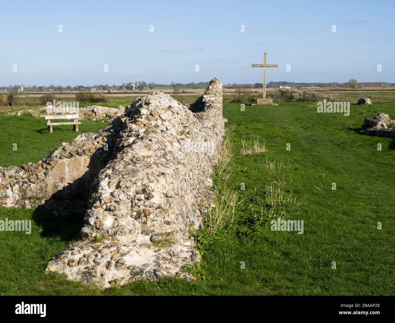 Remains of St Benet's Abbey, Ludham, The Norfolk Broads, Norfolk, UK ...