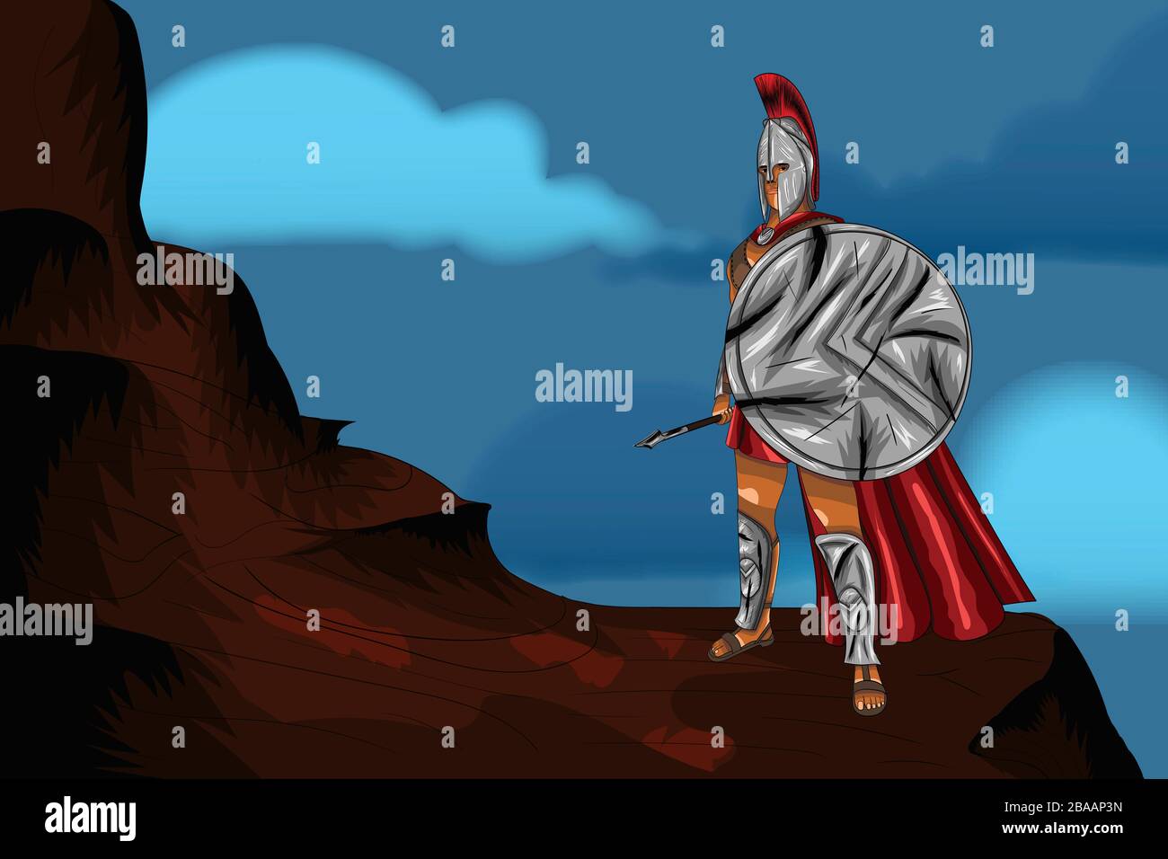 Spartan warrior shield hi-res stock photography and images - Alamy