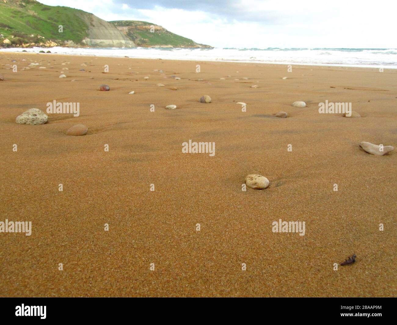 Ramla l-Hamra Bay during daytime in Gozo, Maltese Islands, Malta Stock ...
