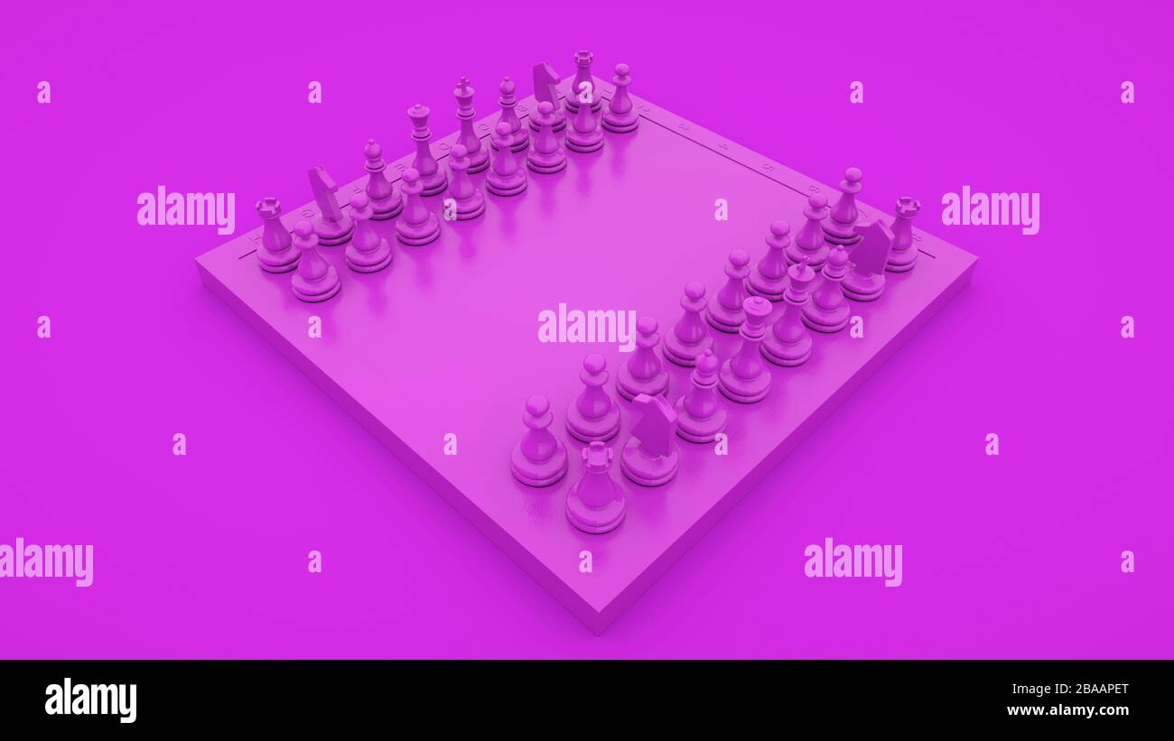 Purple chess, concept of business strategy and tactic battle, success ...
