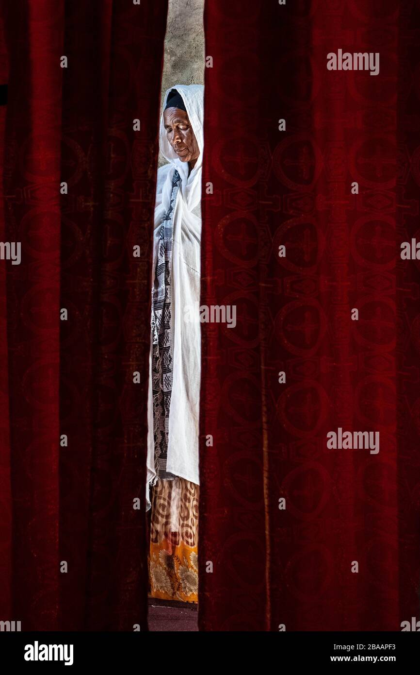 Africa, Ethiopia, Adadi Mariam. Religious procession in Adadi Mariam. A ...