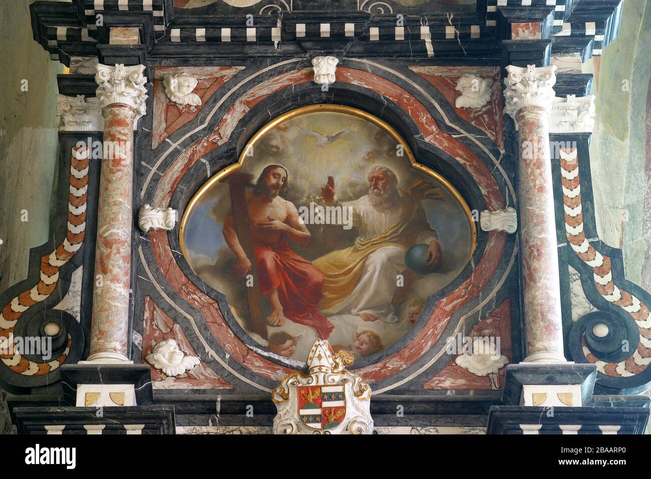 Holy Trinity, main altar in the Church of the Assumption of the Virgin ...