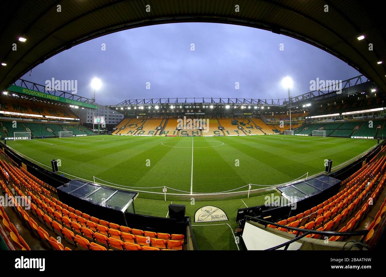 A general view inside Carrow Road before the game between Norwich City ...