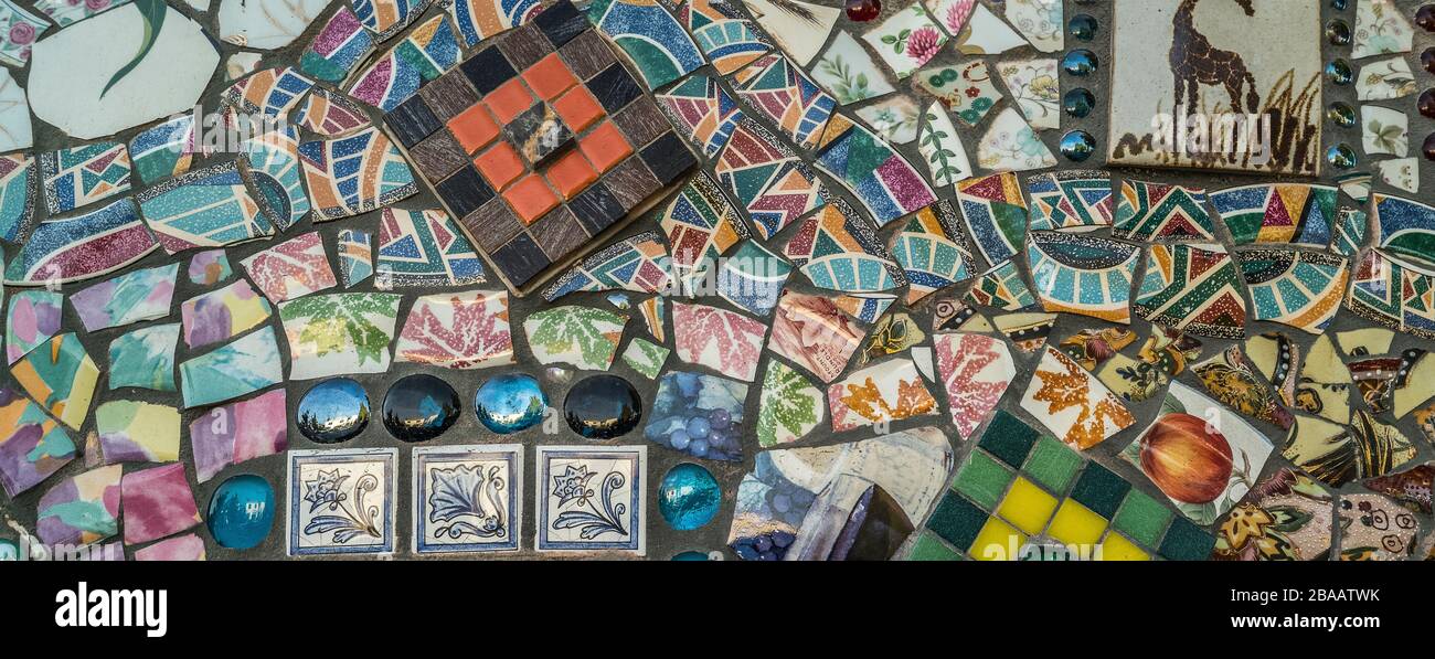 Mosaic tiles with various shapes Stock Photo - Alamy
