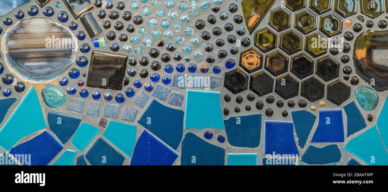 Colorful mosaic tiles of various shapes Stock Photo - Alamy