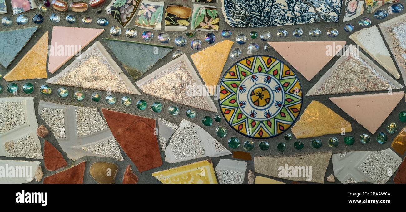 Mosaic tiles of various patterns, shapes and colors Stock Photo - Alamy