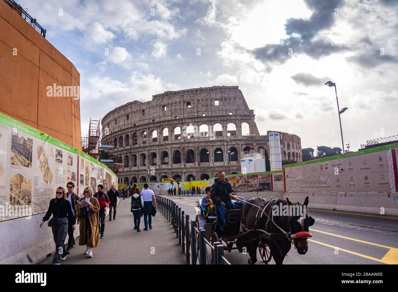 Colosseum in Rome, Italy. Ancient Roman Colosseum is one of the main ...