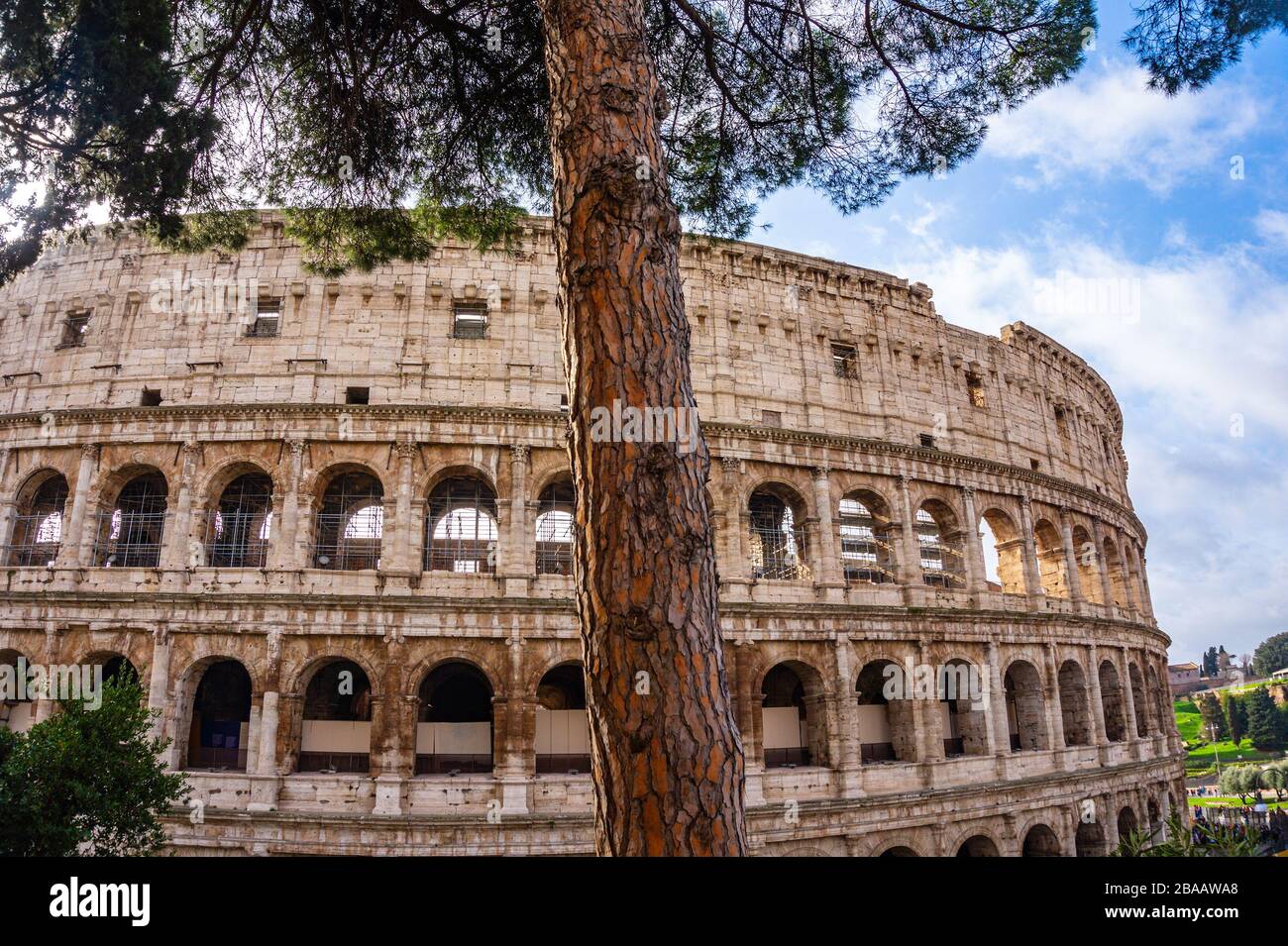 Colosseum in Rome, Italy. Ancient Roman Colosseum is one of the main ...