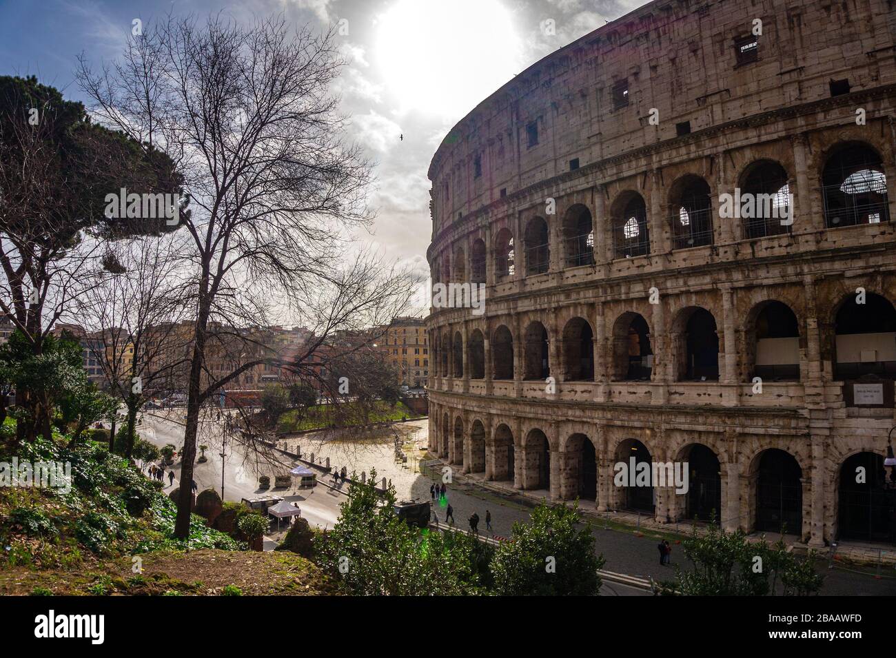Colosseum in Rome, Italy. Ancient Roman Colosseum is one of the main ...