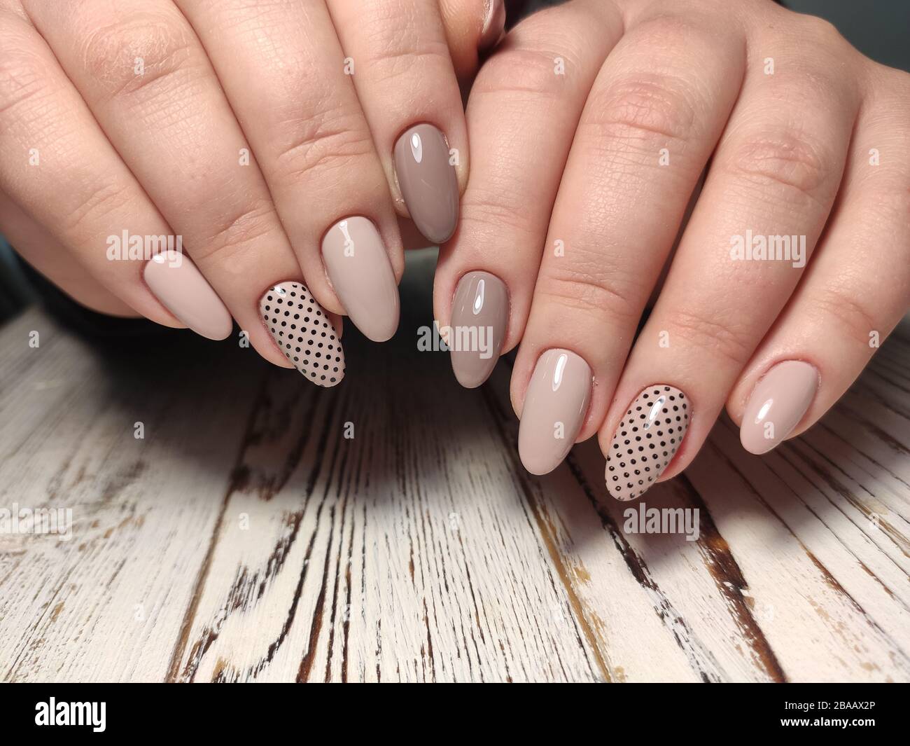glamorous beautiful manicure on a trendy texture background Stock Photo ...
