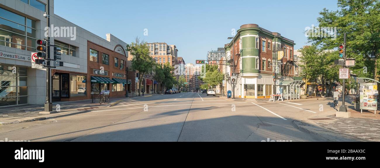 View of street, Madison, Dane County, Wisconsin, USA Stock Photo - Alamy