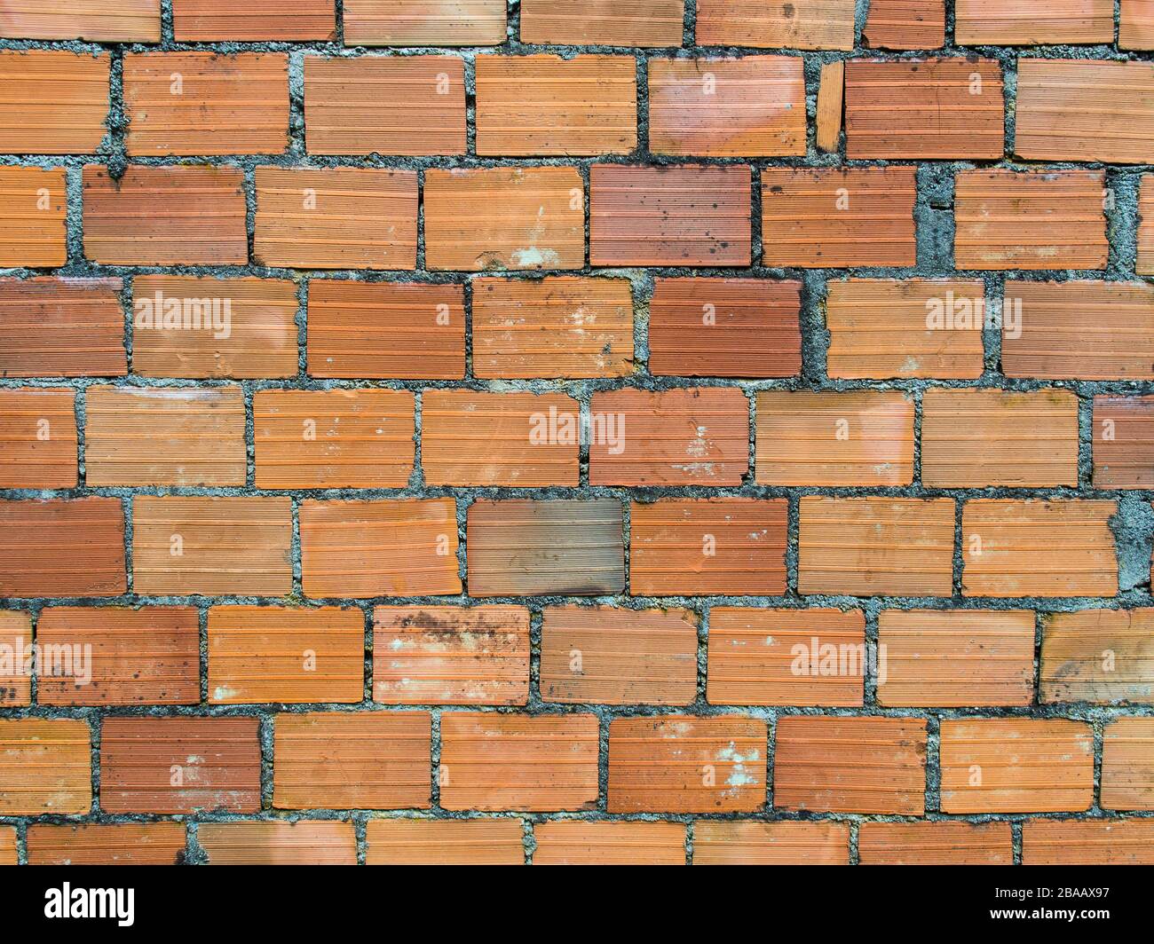 red block brick wall for background Stock Photo - Alamy