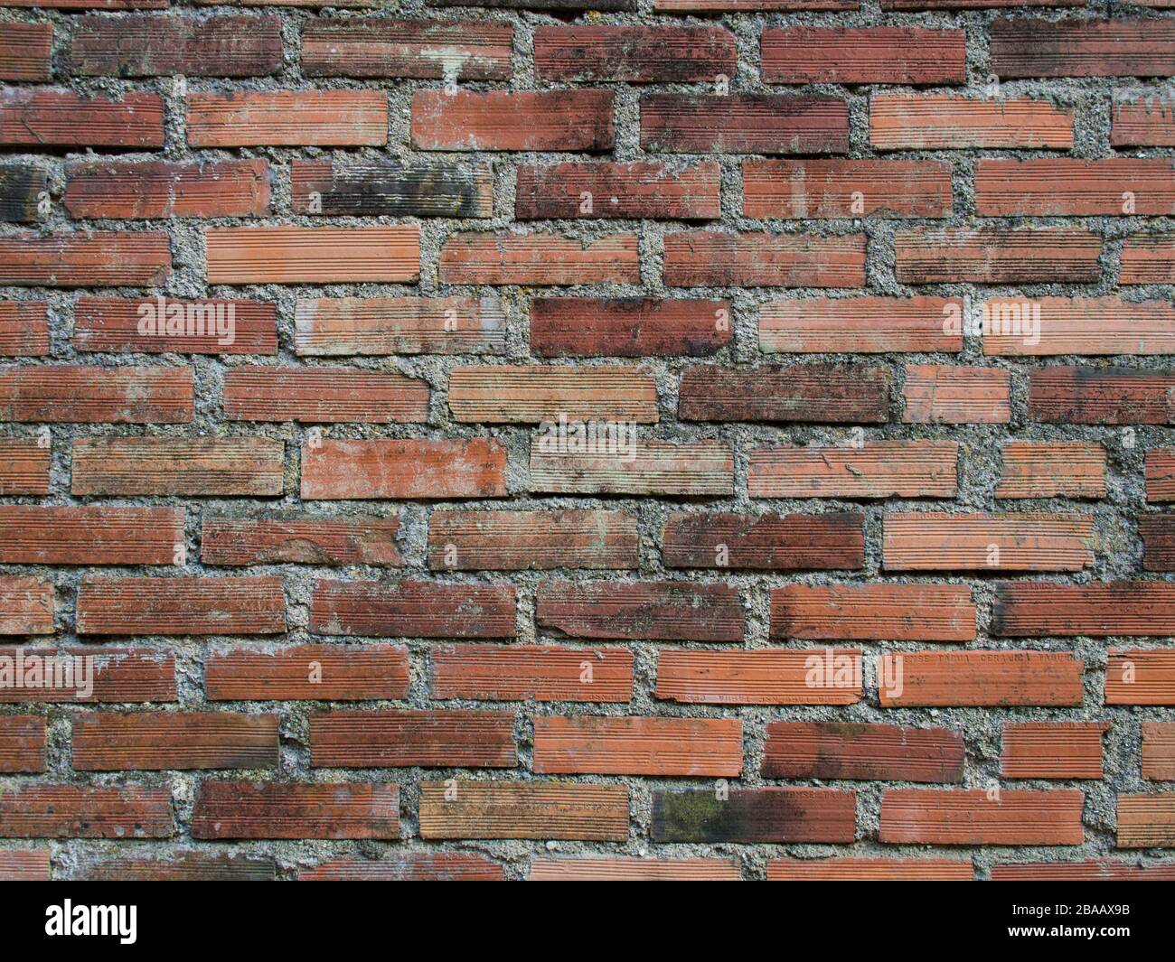 red block brick wall for background Stock Photo - Alamy