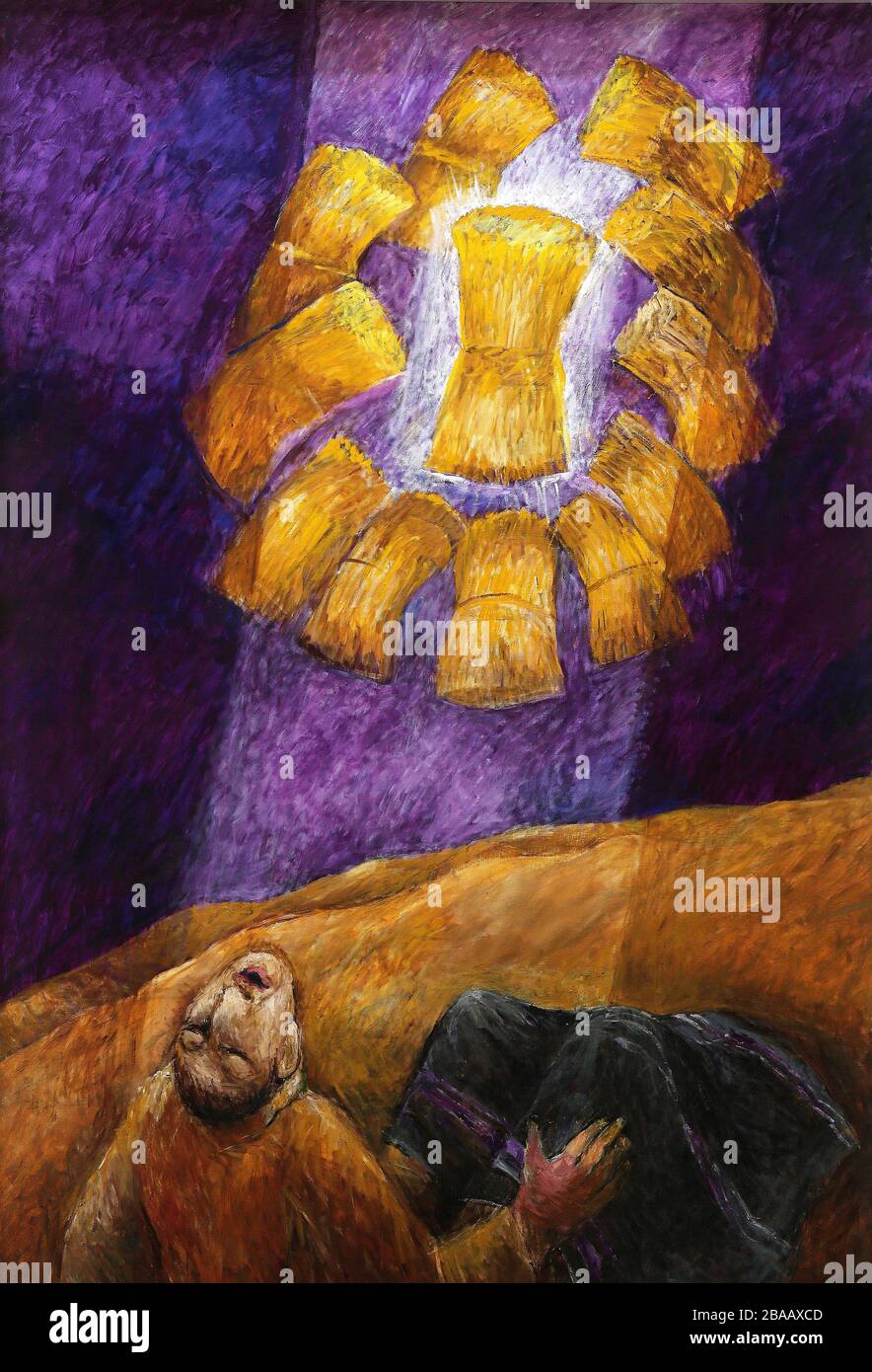 Joseph's dream, detail of high altar by Sieger Koder in St. Joseph's ...