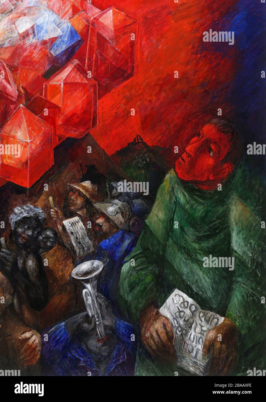 New Jerusalem, detail of high altar by Sieger Koder in St. Joseph's ...