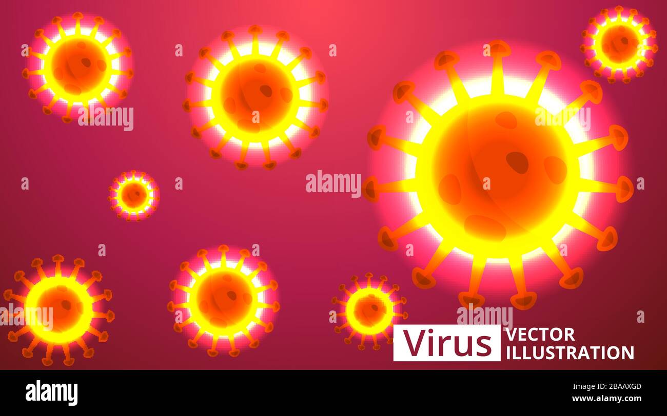 Virus microbe microbiology background. Computer virus, allergy bacteria ...
