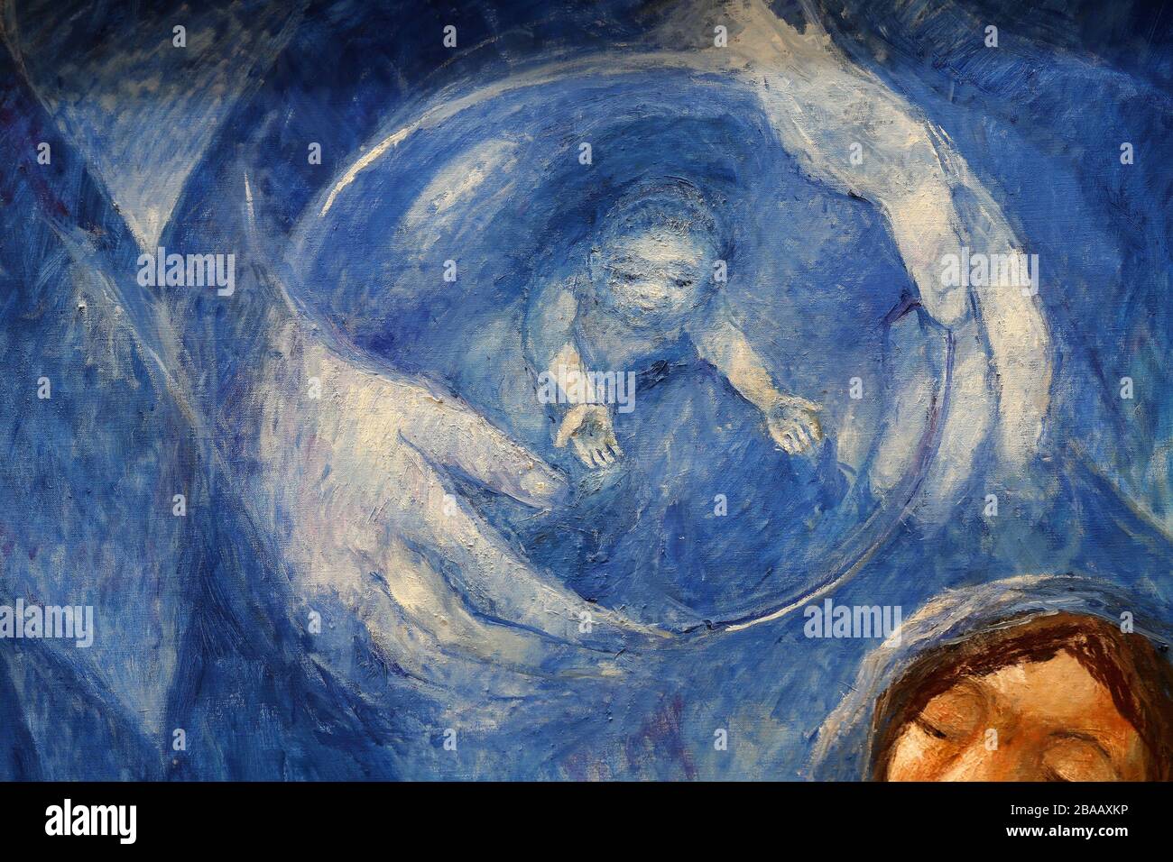 Joseph's dream, detail of high altar by Sieger Koder in St. Joseph's ...