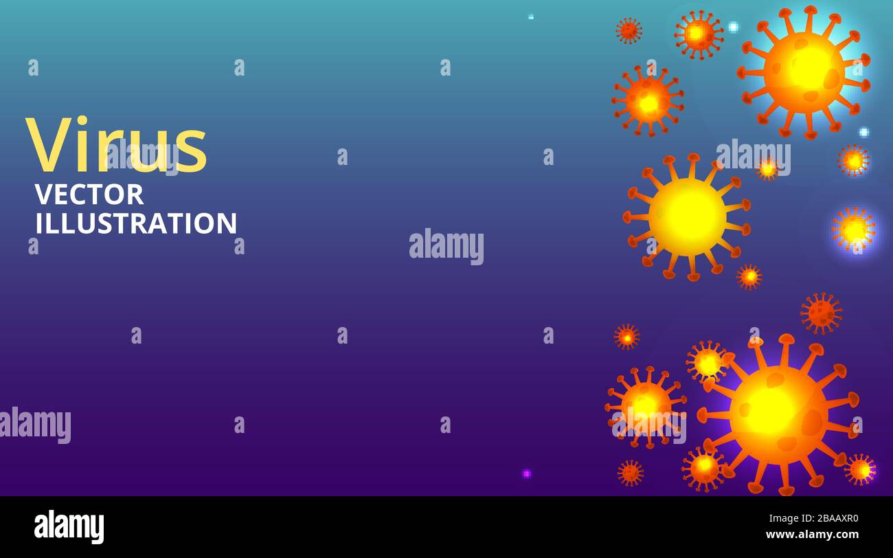 Virus microbe microbiology background. Computer virus, allergy bacteria ...