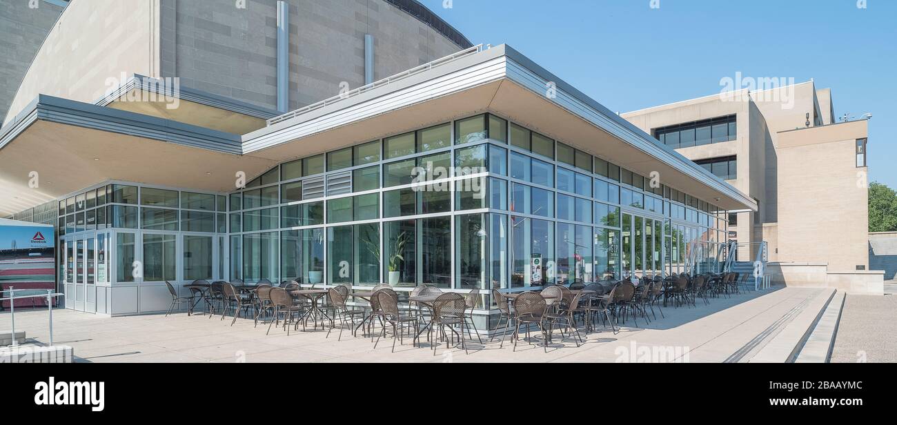 Tables and Chairs before University Building, University of Wisconsin ...