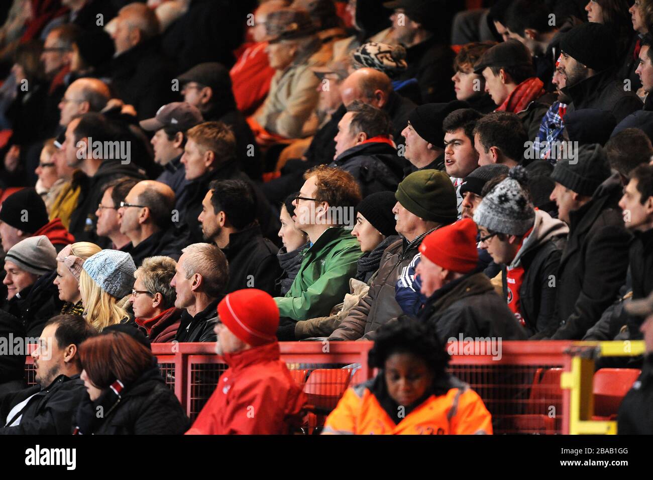 Charlton Athletic fans in the stands at the Valley Stock Photo - Alamy