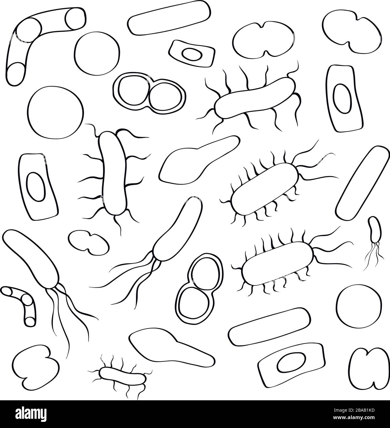 Simple Set of Bacteria Related Vector for Your Design Stock Vector ...