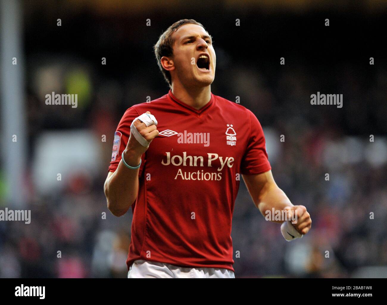 Nottingham Forest's Billy Sharp celebrates scoring Stock Photo - Alamy
