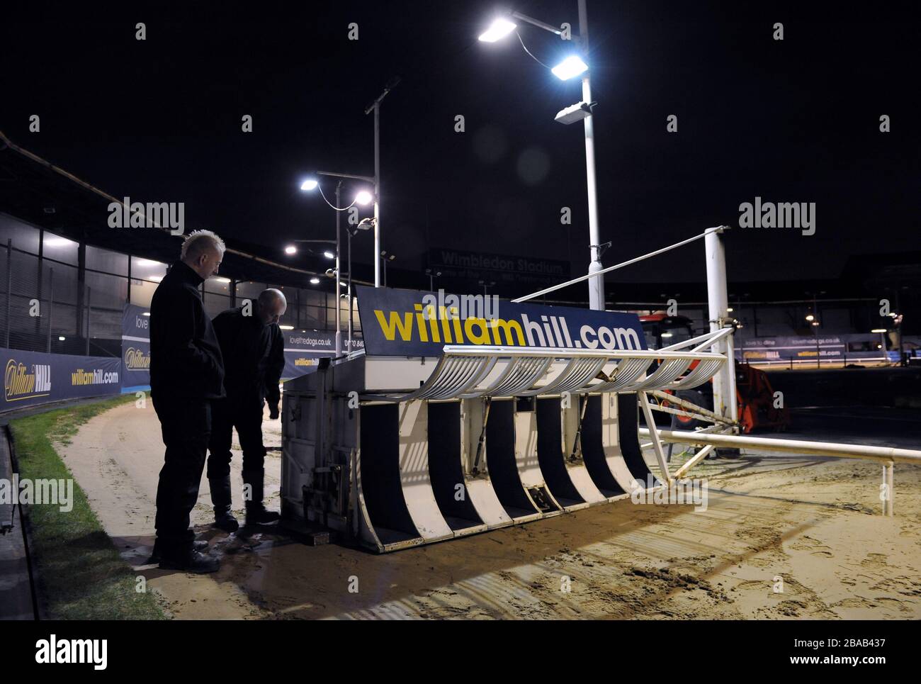 William Hill branded starting traps at Wimbledon Greyhound Stadium ...