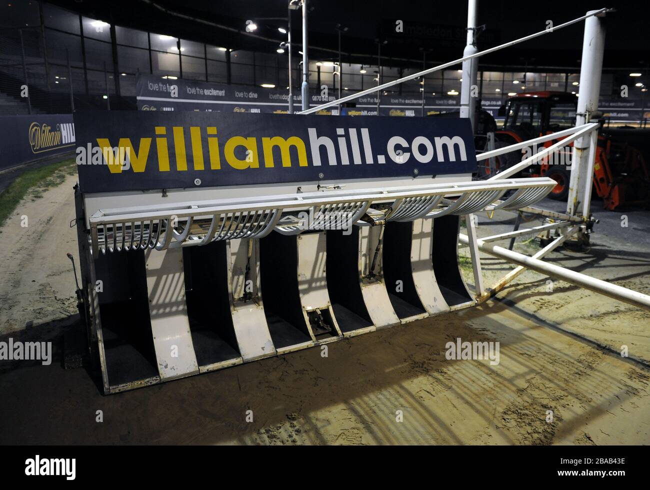 William Hill branded starting traps at Wimbledon Greyhound Stadium ...