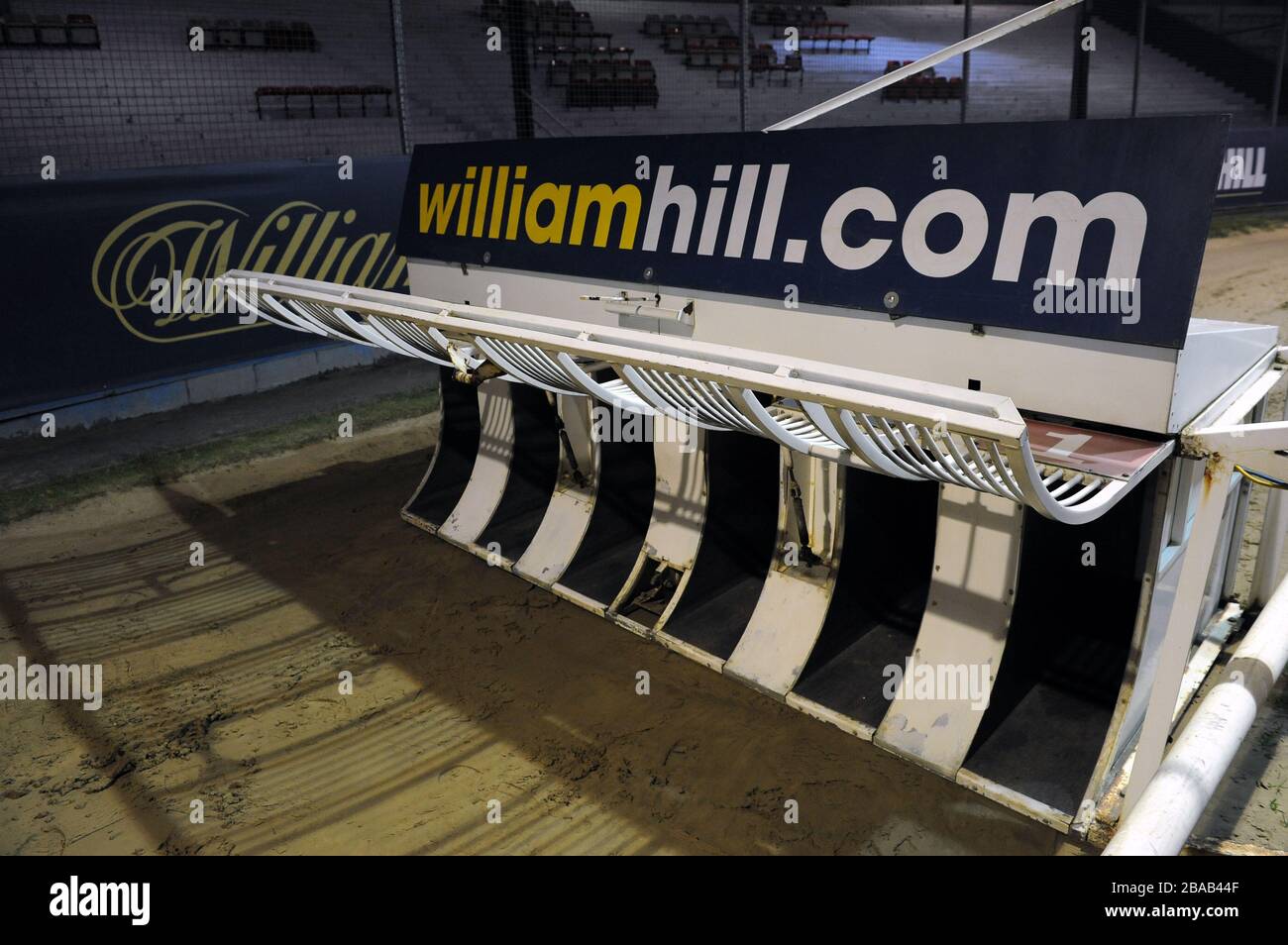 William Hill branded starting traps at Wimbledon Greyhound Stadium ...