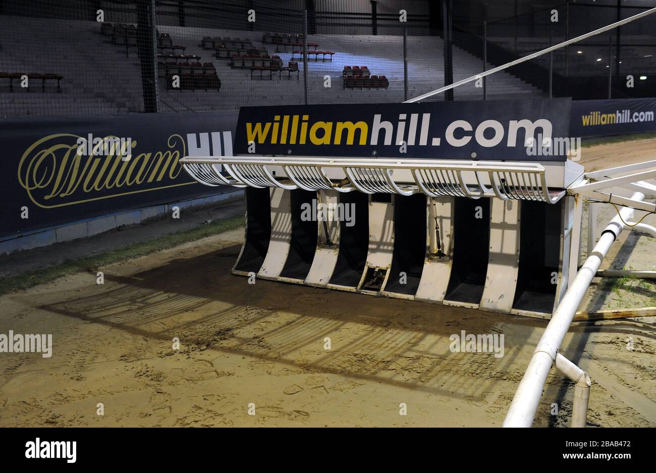 William Hill branded starting traps at Wimbledon Greyhound Stadium ...