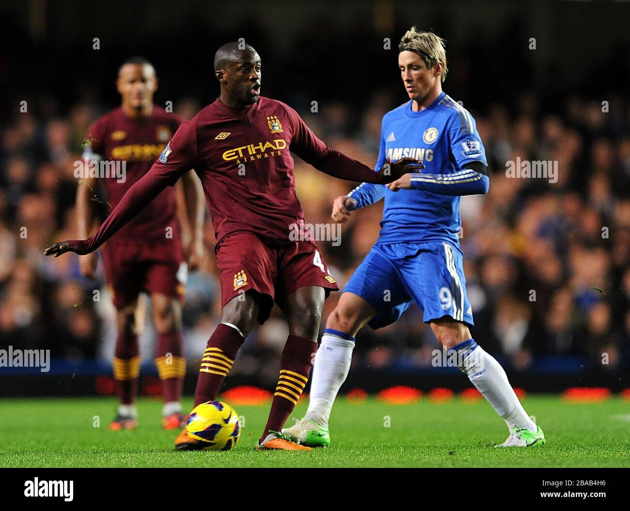 Manchester City's Yaya Toure (left) and Chelsea's Fernando Torres in ...