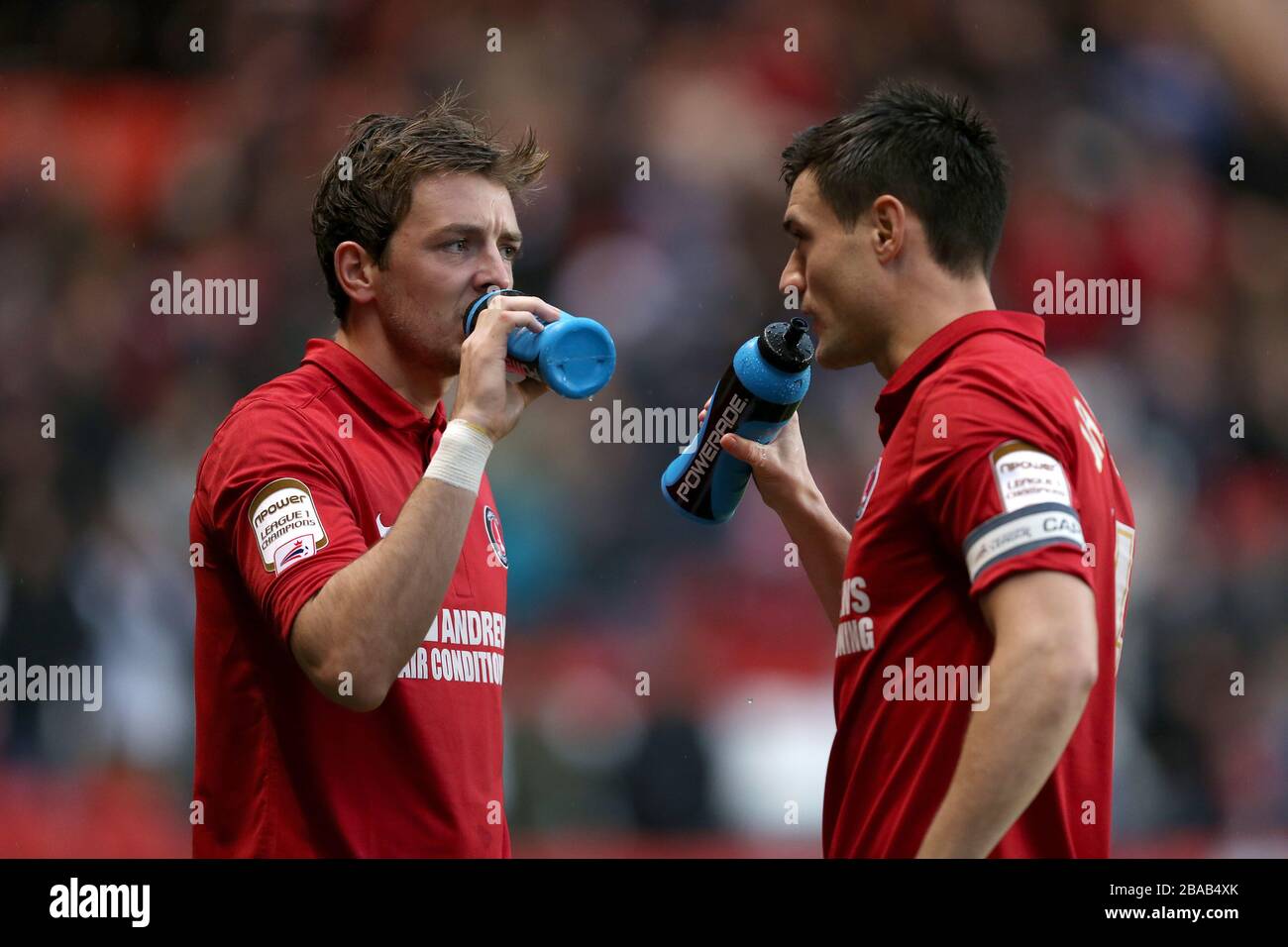 Charlton Athletic's Dale Stephens (left) and teammate Johnnie Jackson ...