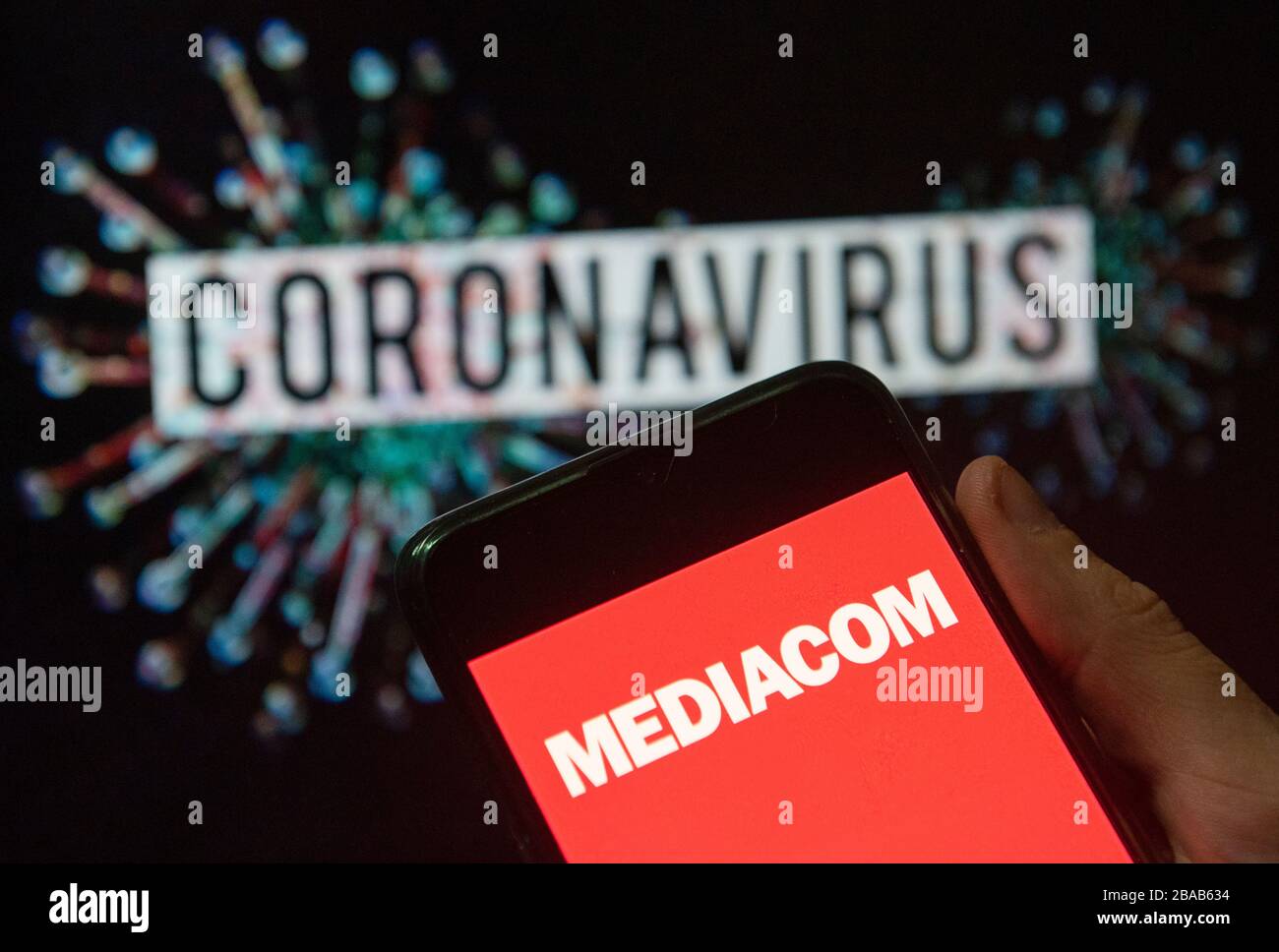 In this photo illustration the British media agency networks MediaCom ...