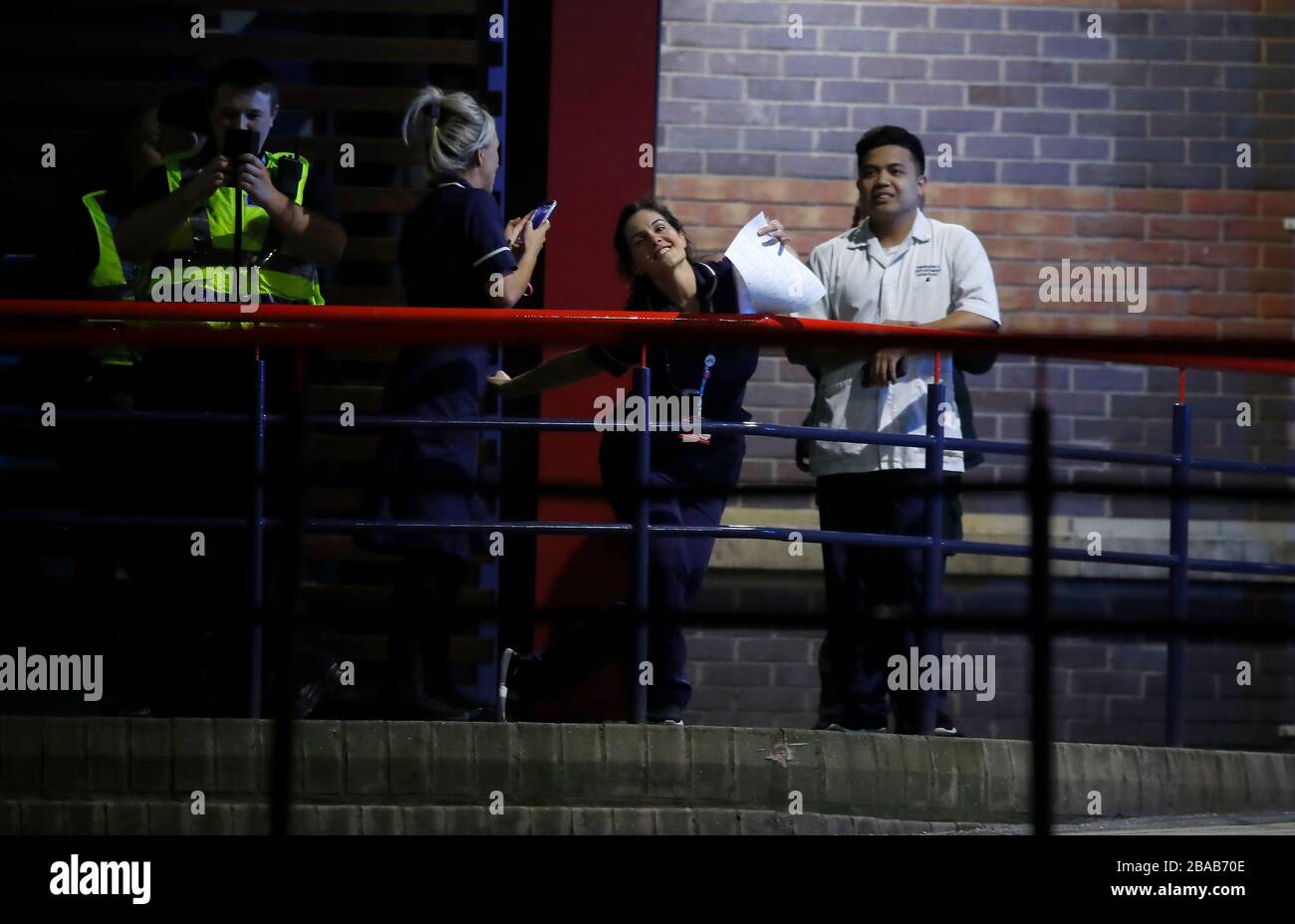 NHS staff respond as people in Blackpool join in a national applause ...