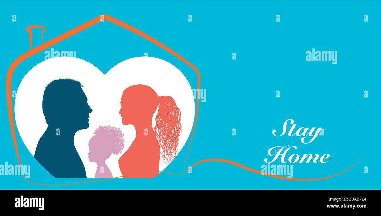 Banner Stay home awareness campaign. Covid-19 coronavirus infection ...