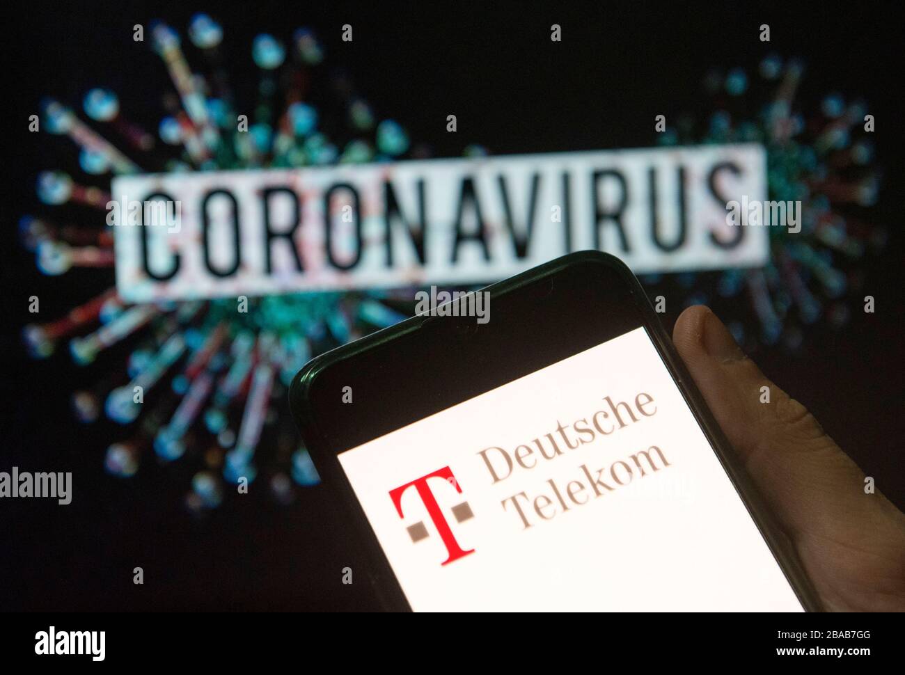 China. 24th Mar, 2020. In this photo illustration the German ...