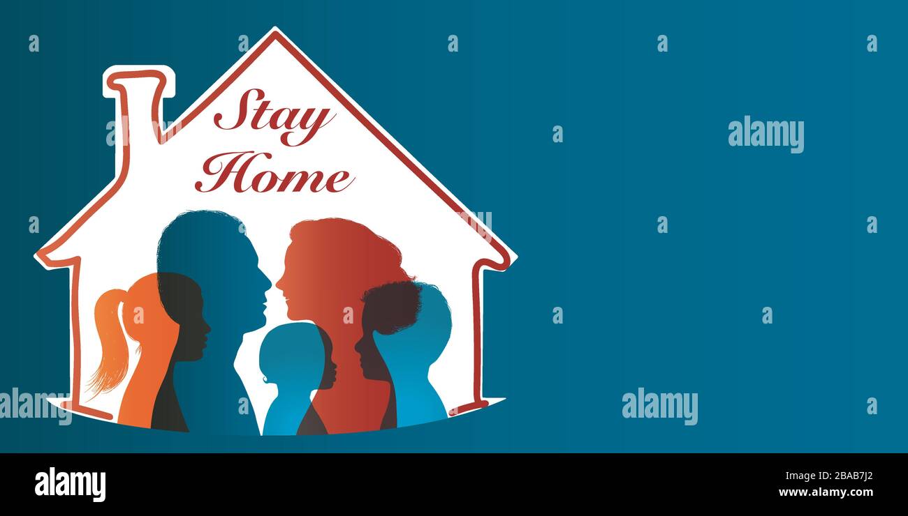 Stay home awareness campaign. Covid-19 coronavirus infection prevention ...