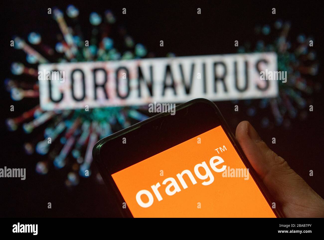 Logo orange telecommunications company logo sign hi-res stock ...