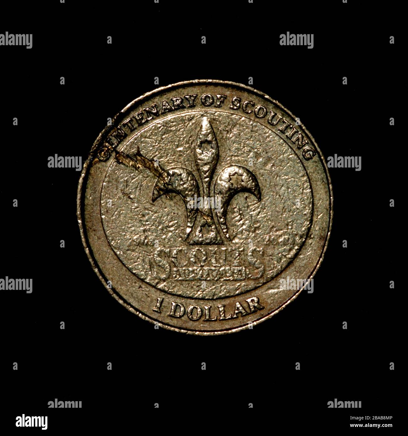 Australian dollar coin commemorating the centenary of Scouting in ...