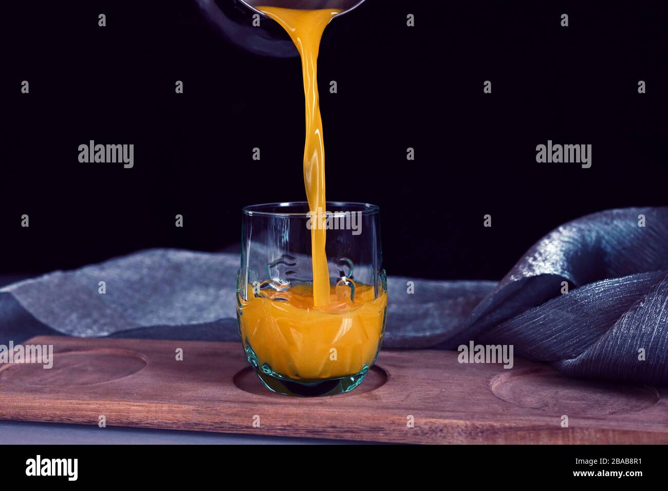 fresh orange juice to drink for breakfast Stock Photo - Alamy