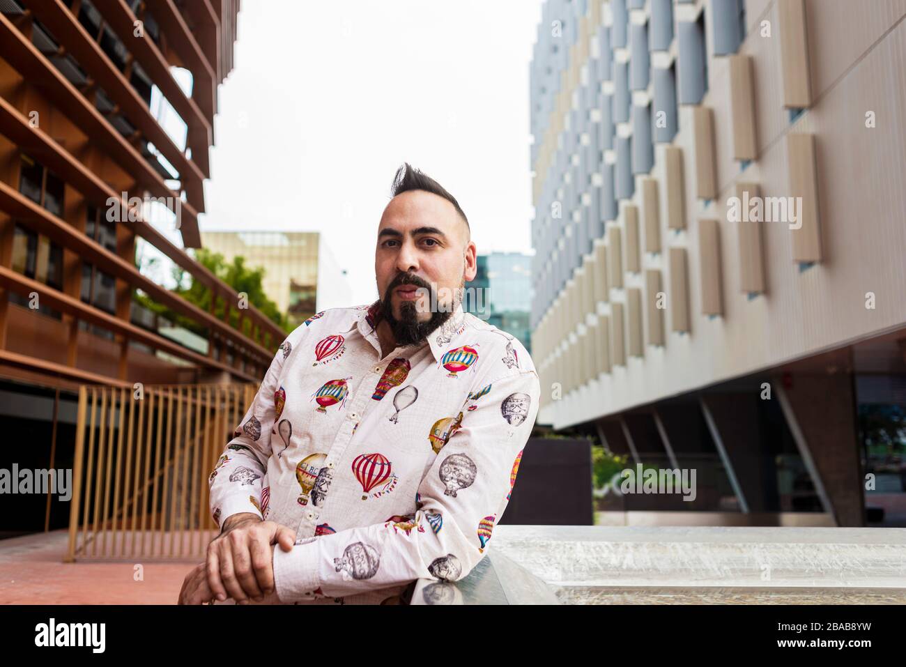 Stylish bearded man standing stairs hi-res stock photography and images ...
