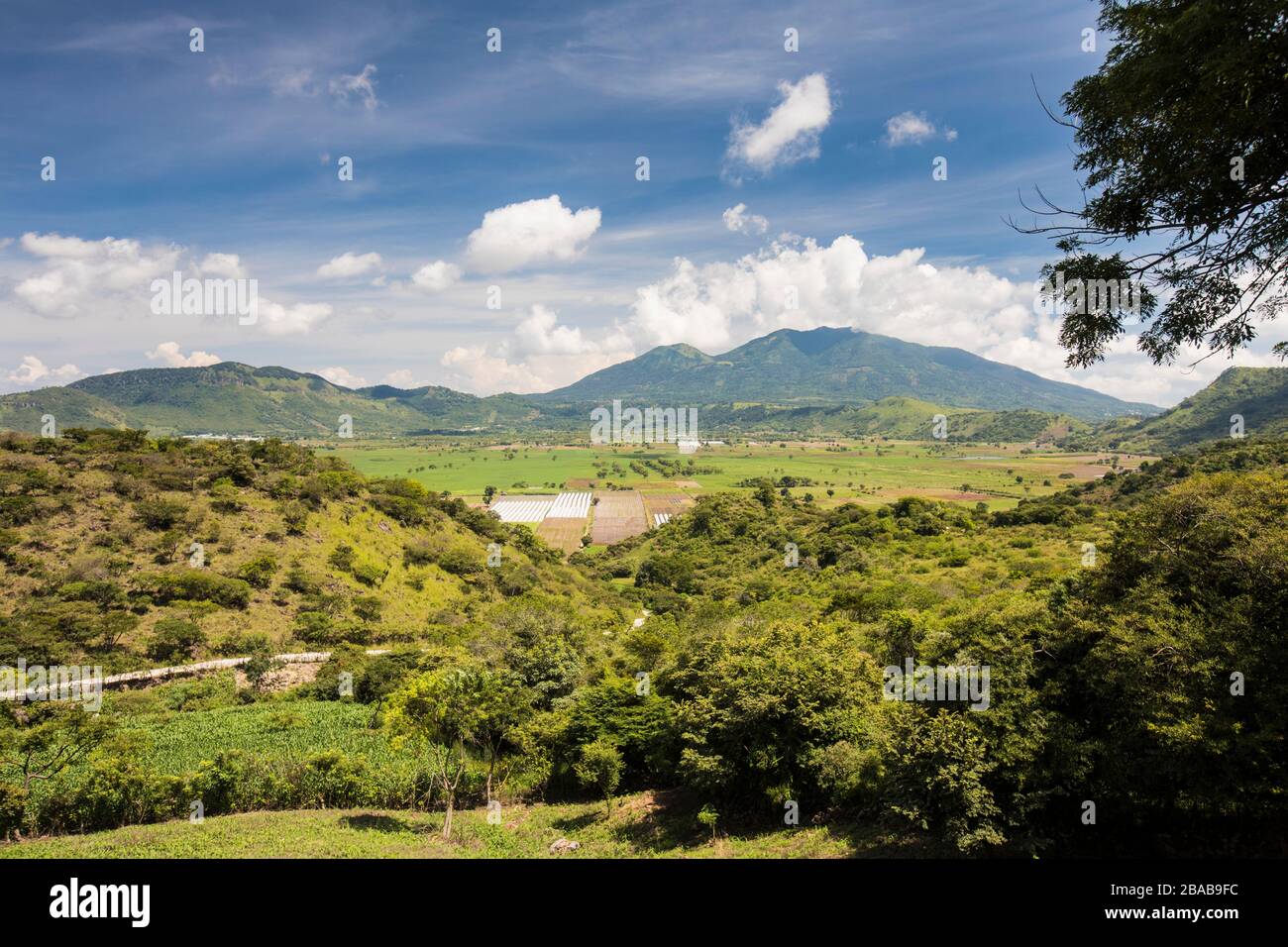 landscape view of mountains, Monjas, Jalapa Department, Guatemala Stock ...