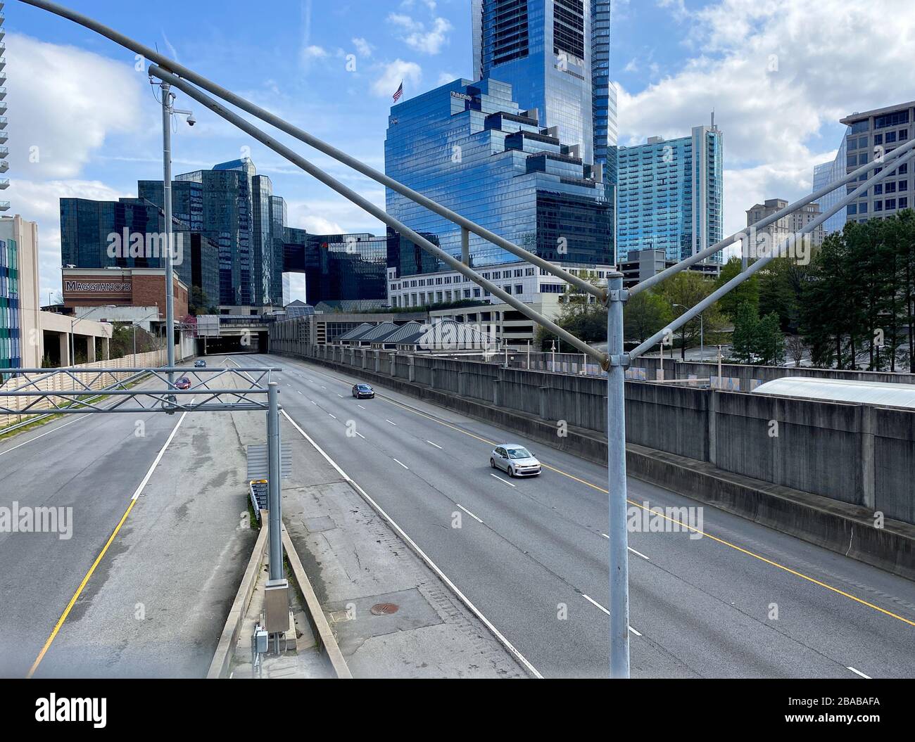Aerial view downtown atlanta freeway hi-res stock photography and ...