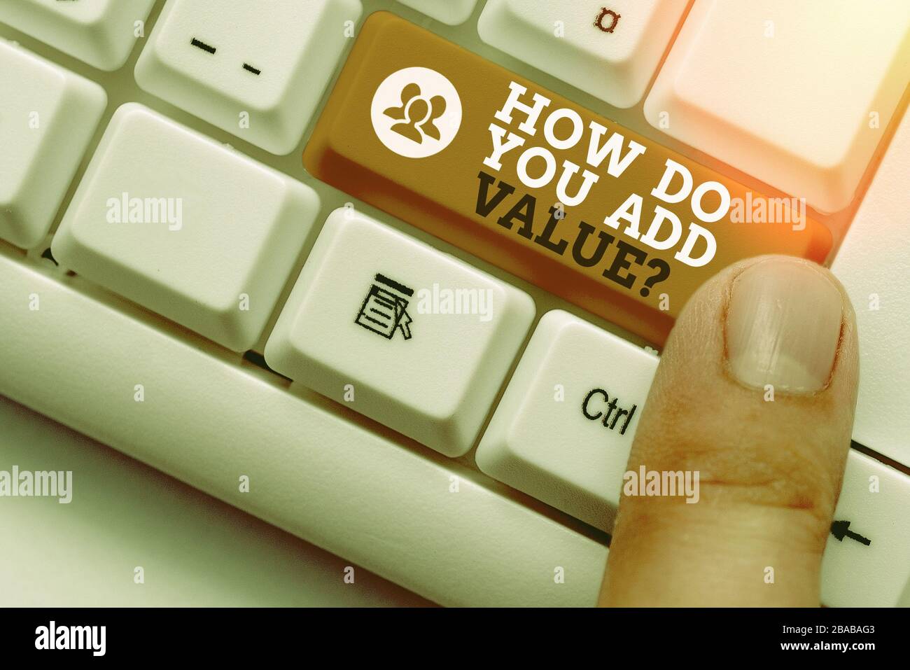 Text sign showing How Do You Add Value Question. Business photo ...