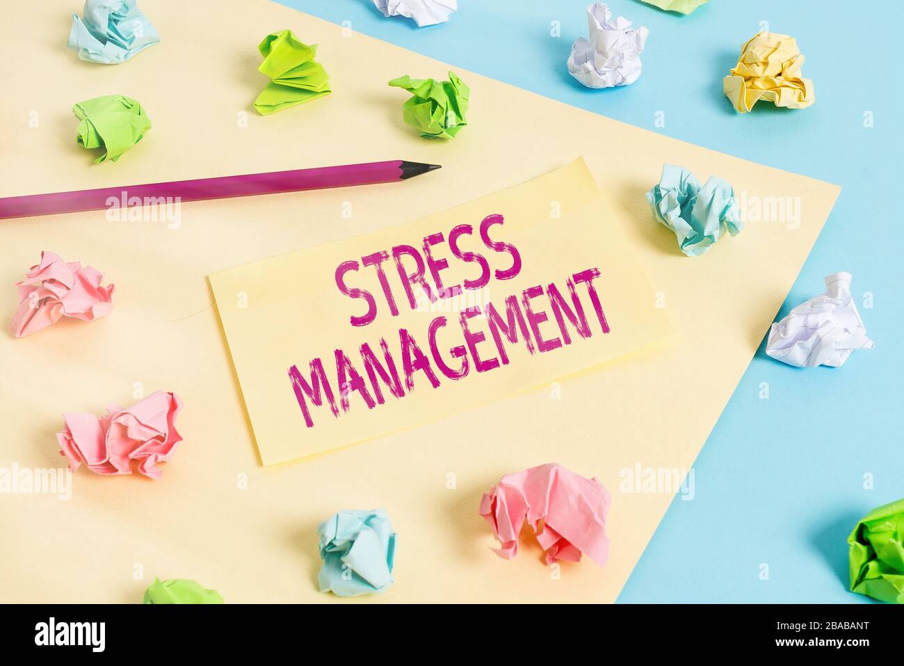 Handwriting text writing Stress Management. Conceptual photo method of ...