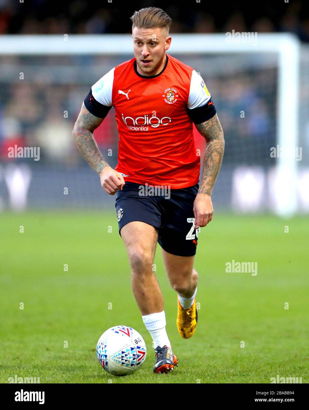 Luton Town's George Moncur in action Stock Photo - Alamy