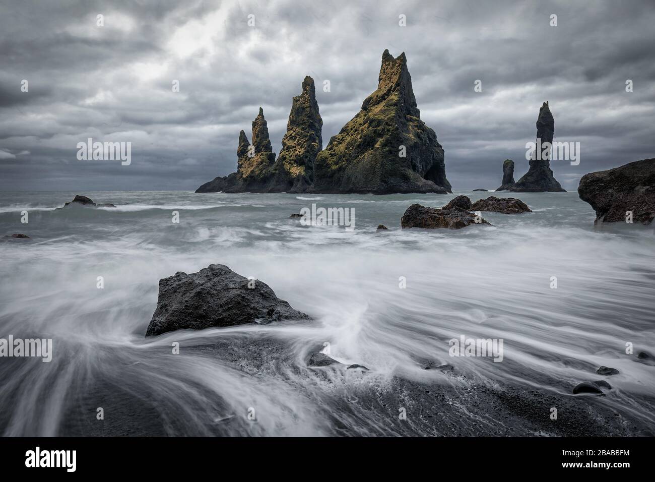 Reynisdrangar rocks in Vik, Iceland Stock Photo - Alamy
