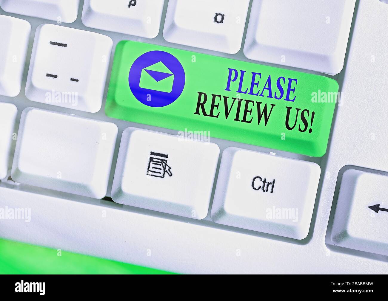 Word writing text Please Review Us. Business photo showcasing situation ...